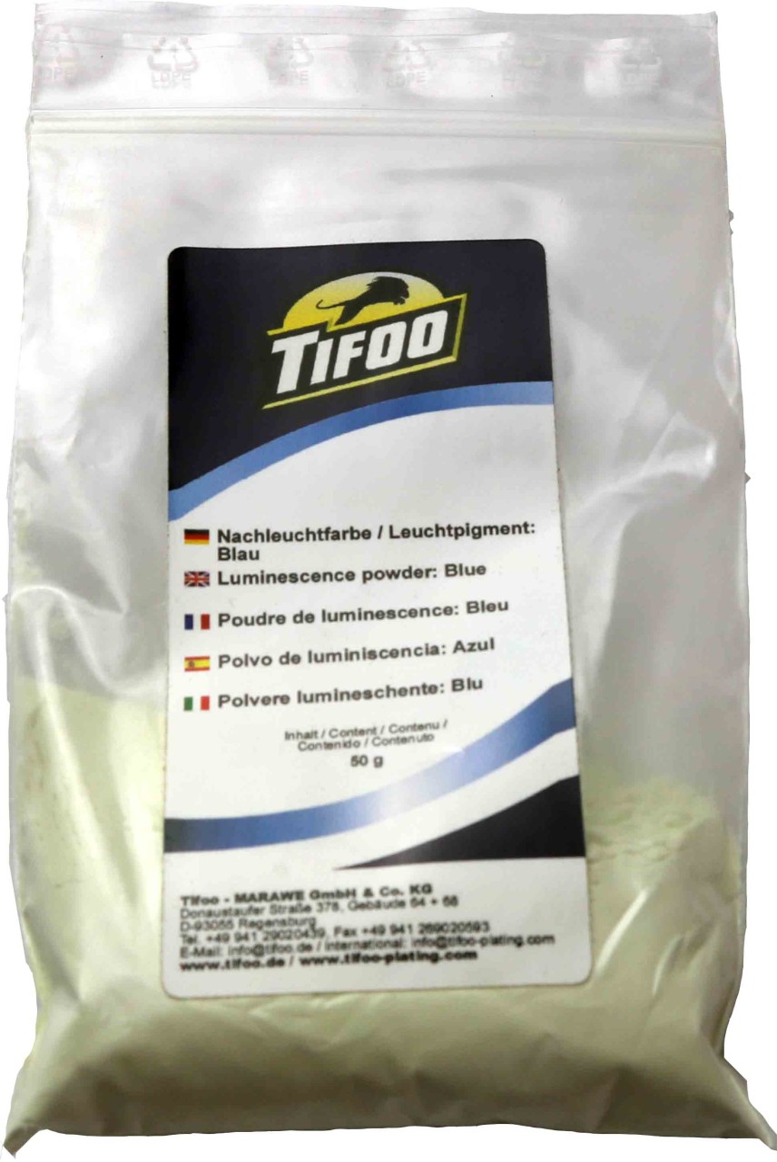 Glow in the dark powder blue